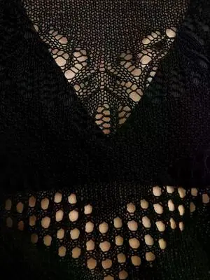 AERON Lace Knit Tank Top - Black