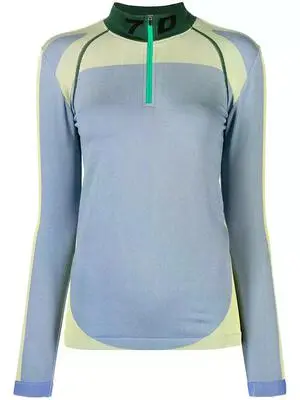 7 DAYS ACTIVE Half-zip Long-sleeved Jumper - Blue