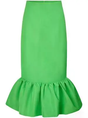 Nina Ricci Peplum Hem Pencil Skirt - Green