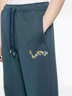 LANVIN Logo-print Cotton Track Pants