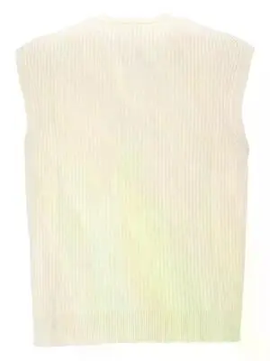 Maison Kitsuné Ribbed V-neck Sleeveless Vest