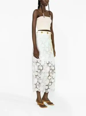 Zimmermann Raie Lace Midi Skirt