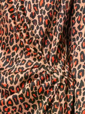 Paule Ka Leopard Print Wrap Dress