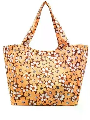 Faithfull The Brand Floral-print Cotton Shoulder Bag - Orange