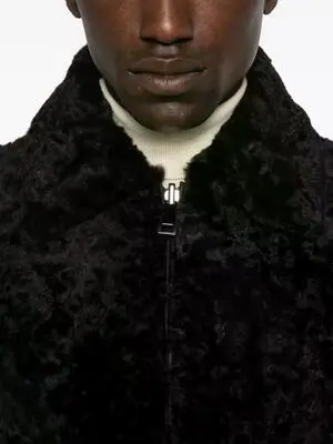 P.a.r.o.s.h Lamb Fur Zip-up Bomber Jacket