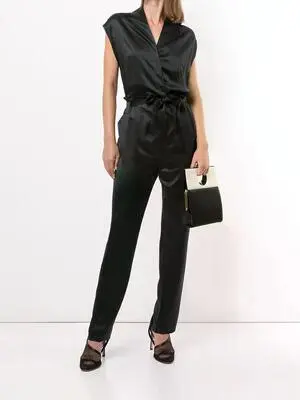 RtA Silk Jumpsuit With Waist Tie Detail