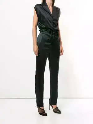 RtA Silk Jumpsuit With Waist Tie Detail