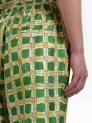 Marni Check Silk Shorts