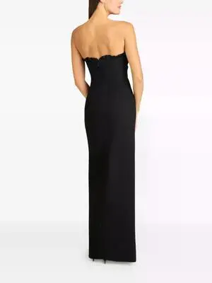 Cinq À Sept Ruffle Detail Strapless Gown