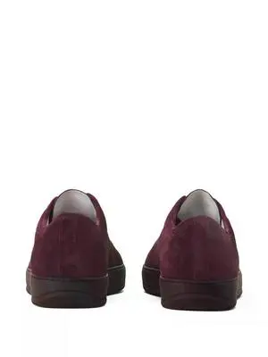 LANVIN Suede Cap-toe Sneakers - Red
