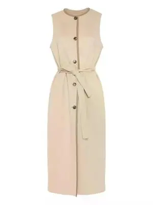 YVES SALOMON Double-sided Belted Gilet - Neutrals