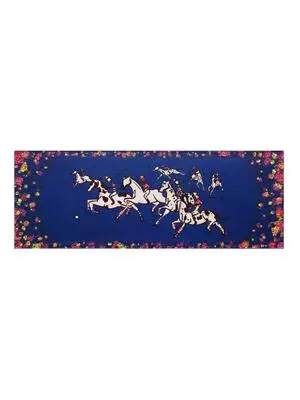 Shanghai Tang Independence Equestrian Scarf - Blue