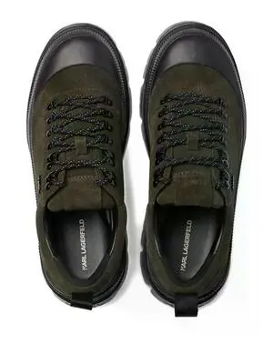 Karl Lagerfeld Trekka Leather Lace-up Sneakers - Black