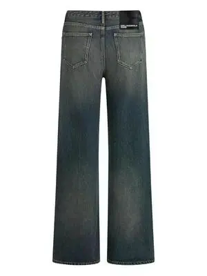 Karl Lagerfeld Logo Patch Wide Leg Jeans