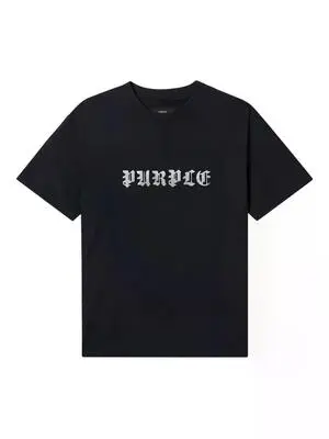 PURPLE BRAND Logo-print T-shirt - Black