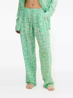 Melissa Odabash Patterned Drawstring-waistband Trousers - Green
