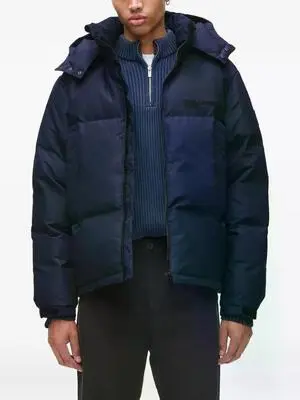Karl Lagerfeld Hooded Puffer Jacket - Blue