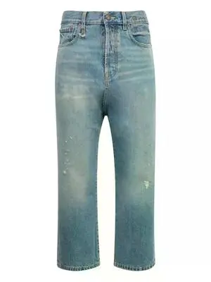 R13 Frayed Hem Jeans - Blue