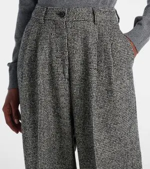 Dolce & Gabbana Pleated Wool-blend Wide-leg Pants