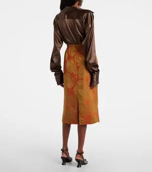 Dries Van Noten Printed Midi Skirt