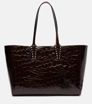 CHRISTIAN LOUBOUTIN Cabata Medium Leather Tote Bag - Brown