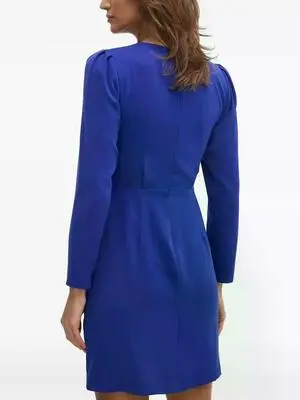 Dkny Puff Sleeve Tie Front Mini Dress