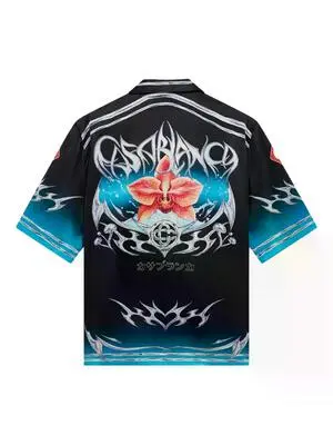 Casablanca Blades Silk Shirt - Black