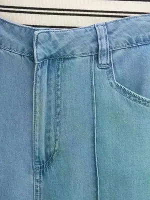 Dkny Panelled Wide Leg Jeans