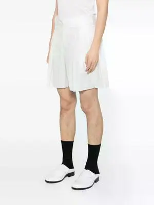 SONIA CARRASCO Pinstriped Bermuda Shorts - White