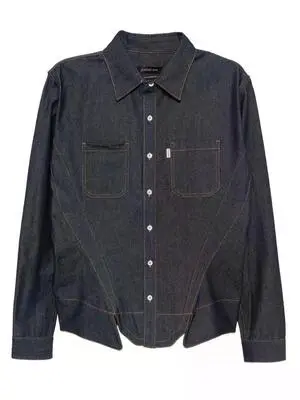 JUNTAE KIM Corset-style Denim Shirt - Blue
