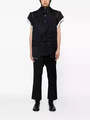 SONIA CARRASCO Sleeveless Double-breasted Blazer
