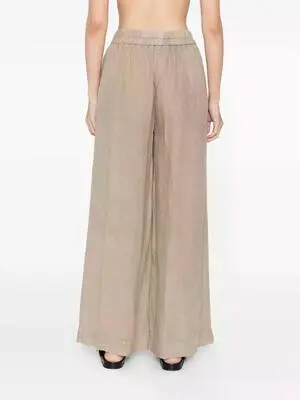 JAMES PERSE Wide-leg Linen Trousers - Brown