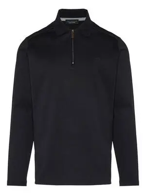 Paul & Shark Long-sleeve Zip Polo Shirt - Black