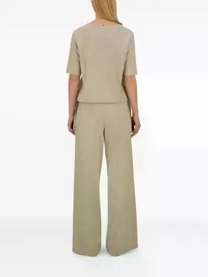 Herno Light Beige Straight-leg Trousers
