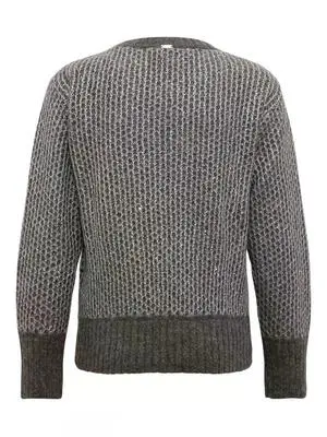 Herno Sequin Embellishment Round Neck Sweater - Grey