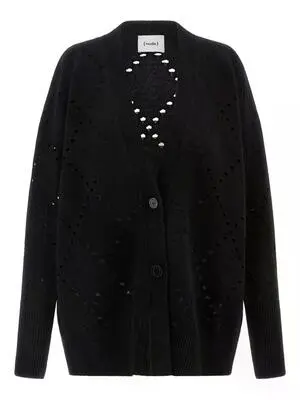 NUDE Argyle Cut-out Cardigan