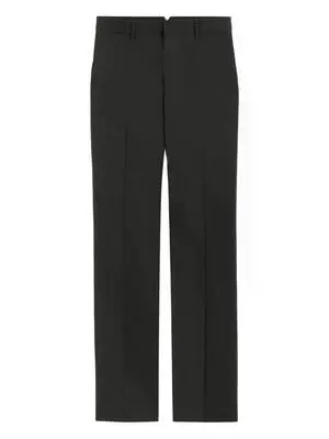 AMI Paris Wool Straight-leg Trousers - Grey