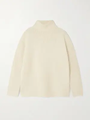 JOSEPH Merino Wool Turtleneck Sweater - Neutrals