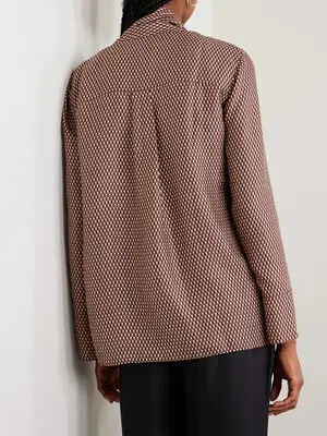 JOSEPH Adele Printed Tencel™ And Silk-blend Satin Blouse