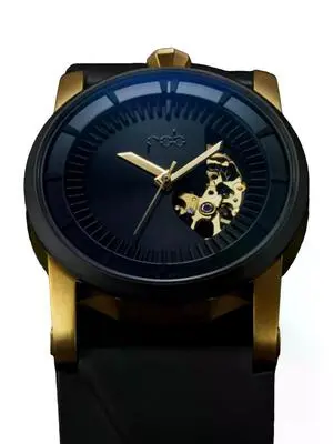 FOB PARIS Automatic Watch With Embossed Leather Strap