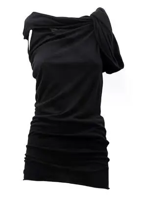 Rick Owens Wool Draped Asymmetric Top