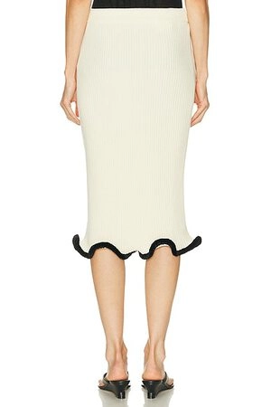 JIL SANDER Velvet Frill Skirt