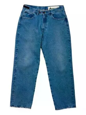 ADNYM Awi 211 Frayed-hem Loose-fit Jeans - Blue