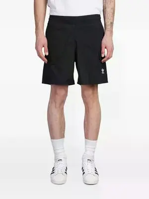 Adidas Embroidered Logo Track Shorts - Black