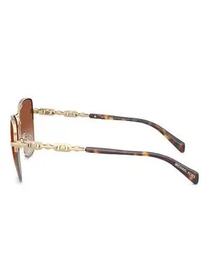 Michael Kors Aviator Chain Embellished Sunglasses