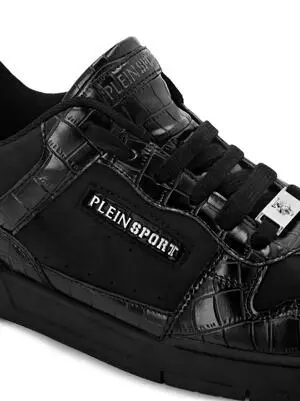 PLEIN SPORT Crocodile-effect Panel Sneakers