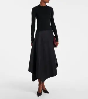 Victoria Beckham Asymmetric Midi Dress