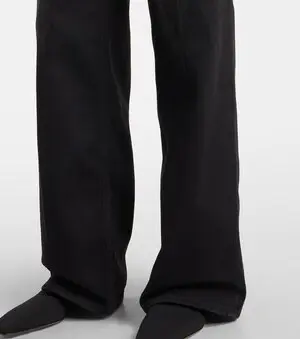 TOTEME High-rise Wide-leg Jeans In Faded