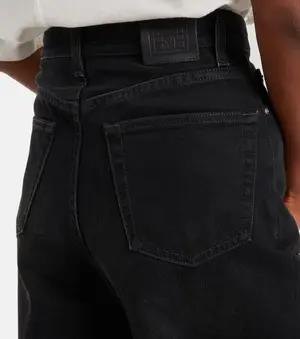 TOTEME High-rise Wide-leg Jeans In Faded