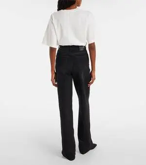 TOTEME High-rise Wide-leg Jeans In Faded